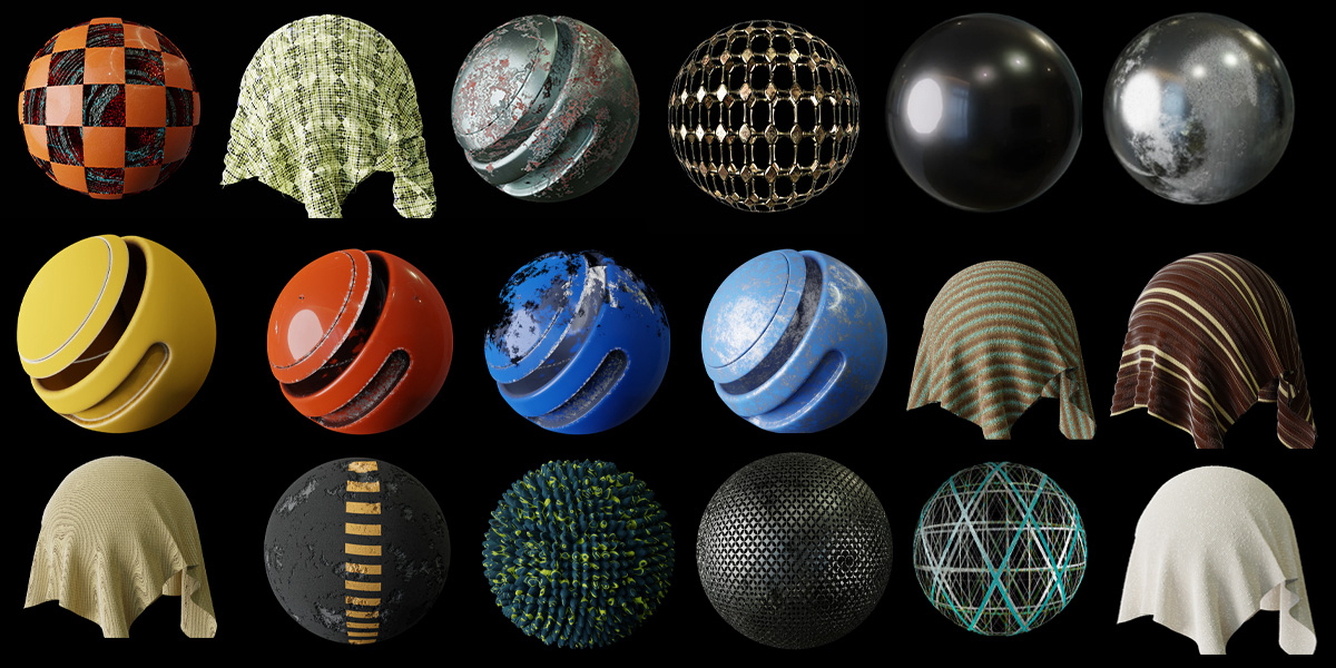 25 procedural materials - Blender Market