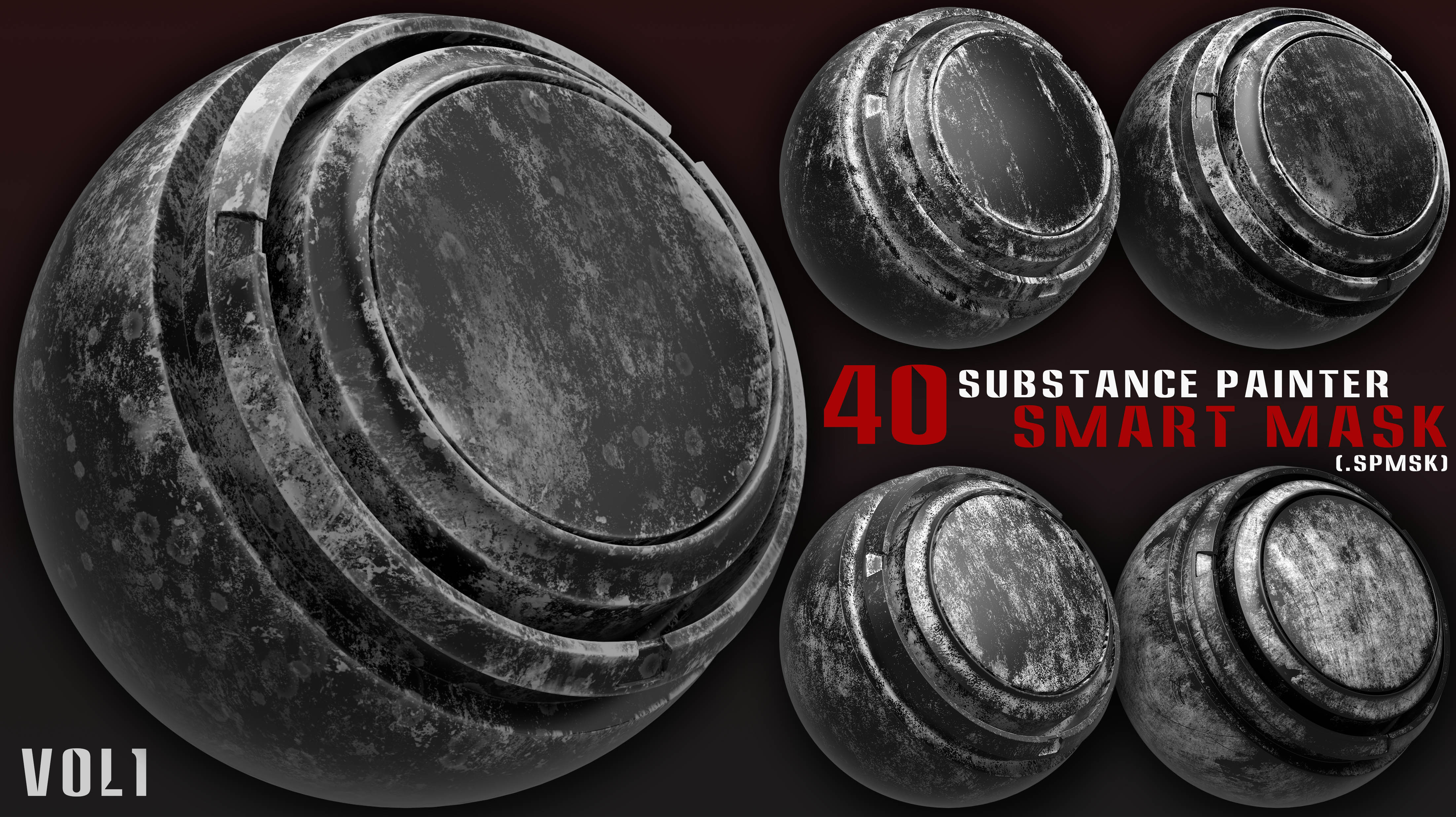40 substance painter smart mask-Vol1 - Blender Market
