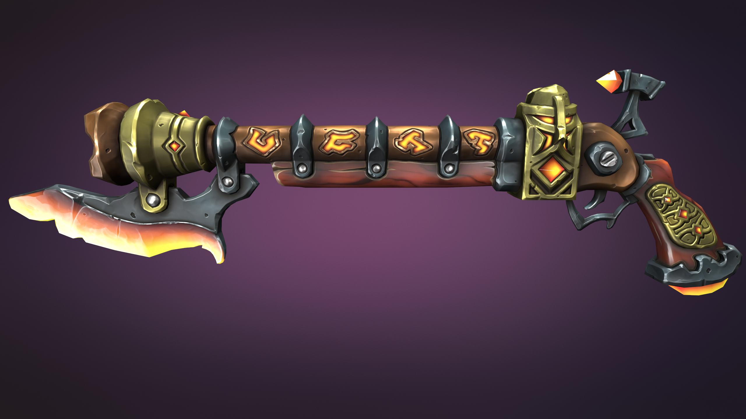 Dwarf musket - Blender Market