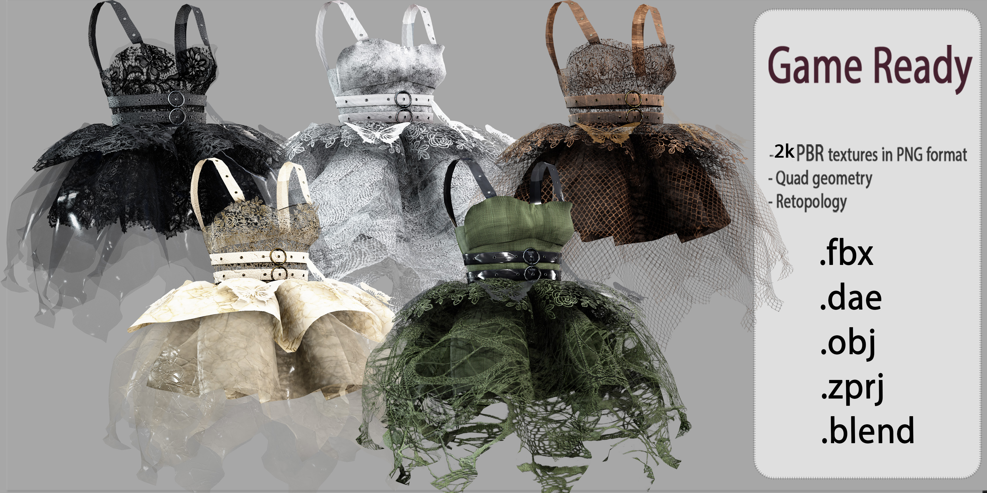 LowPoly-Dress - Blender Market