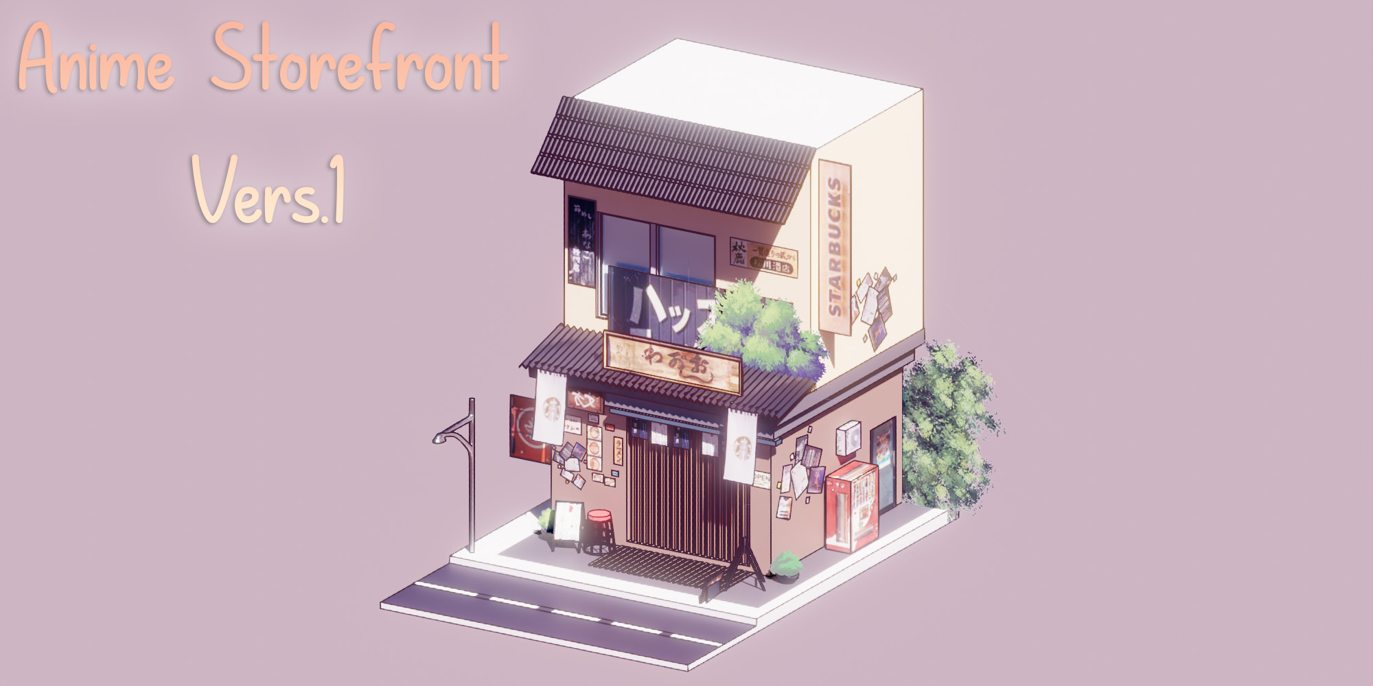 Anime Japanese Storefront - Blender Market