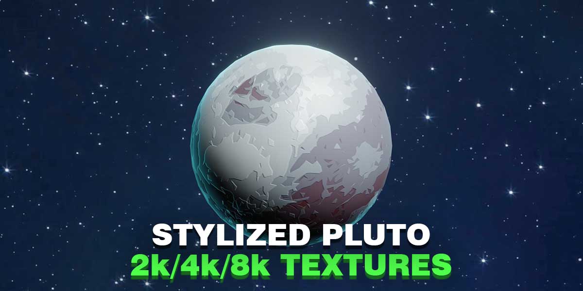 Stylized Planet Pluto 3D Model 2k/4k/8k Textures - Blender Market
