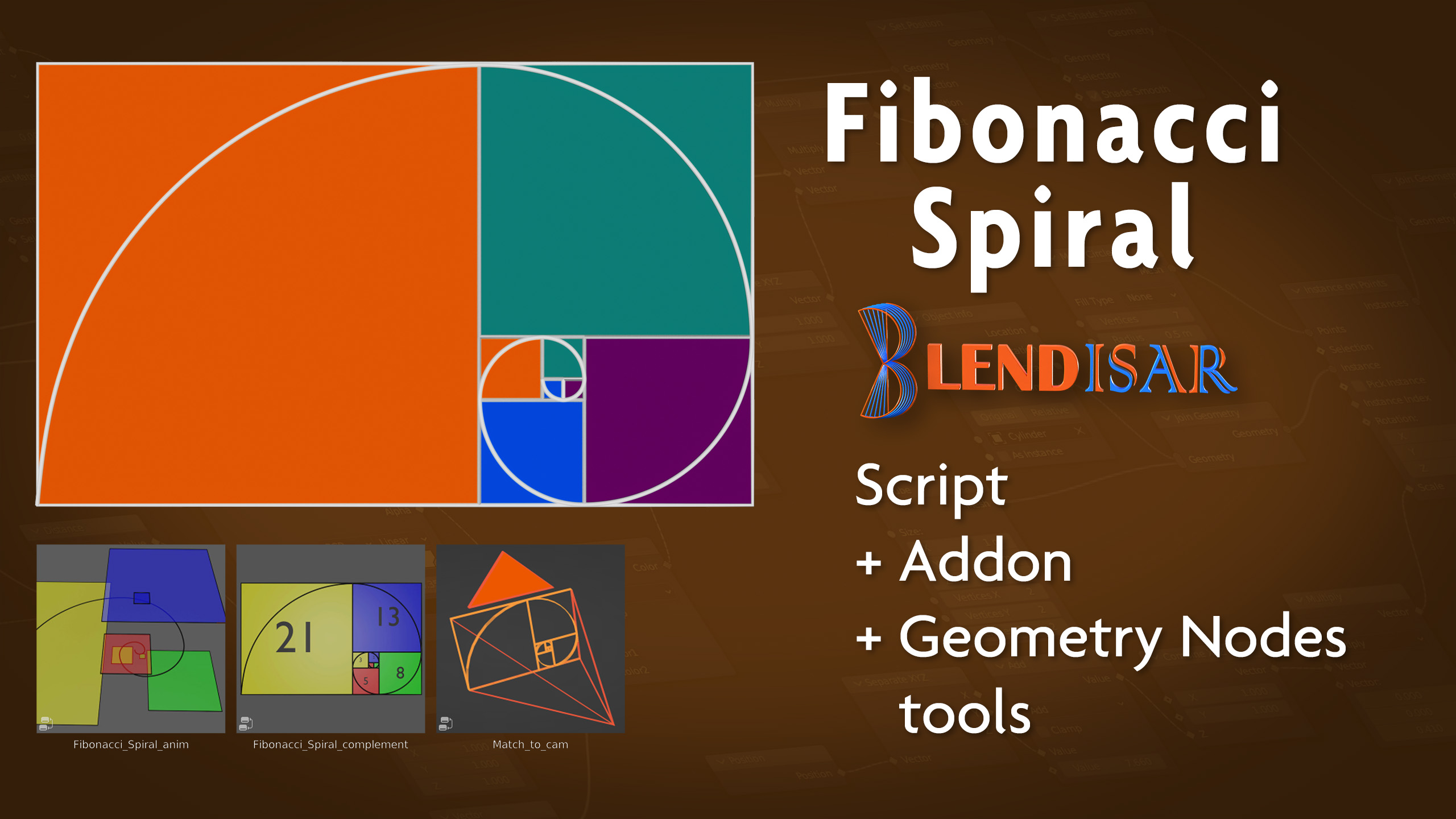 Fibonacci Spiral Script+Addon+GN Tools - Blender Market