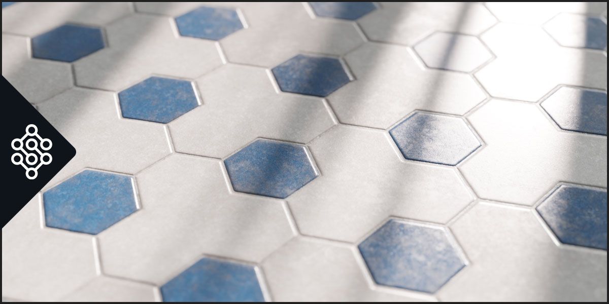 Procedural Mixed Tri Hex Tiles Material - Blender Market