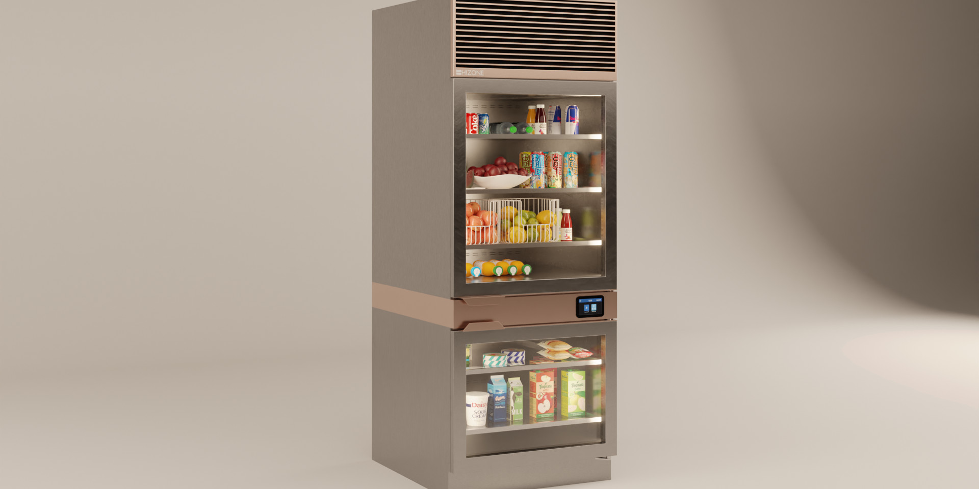 Hizone Refrigerator Gourmet Fridge 3D model - Blender Market