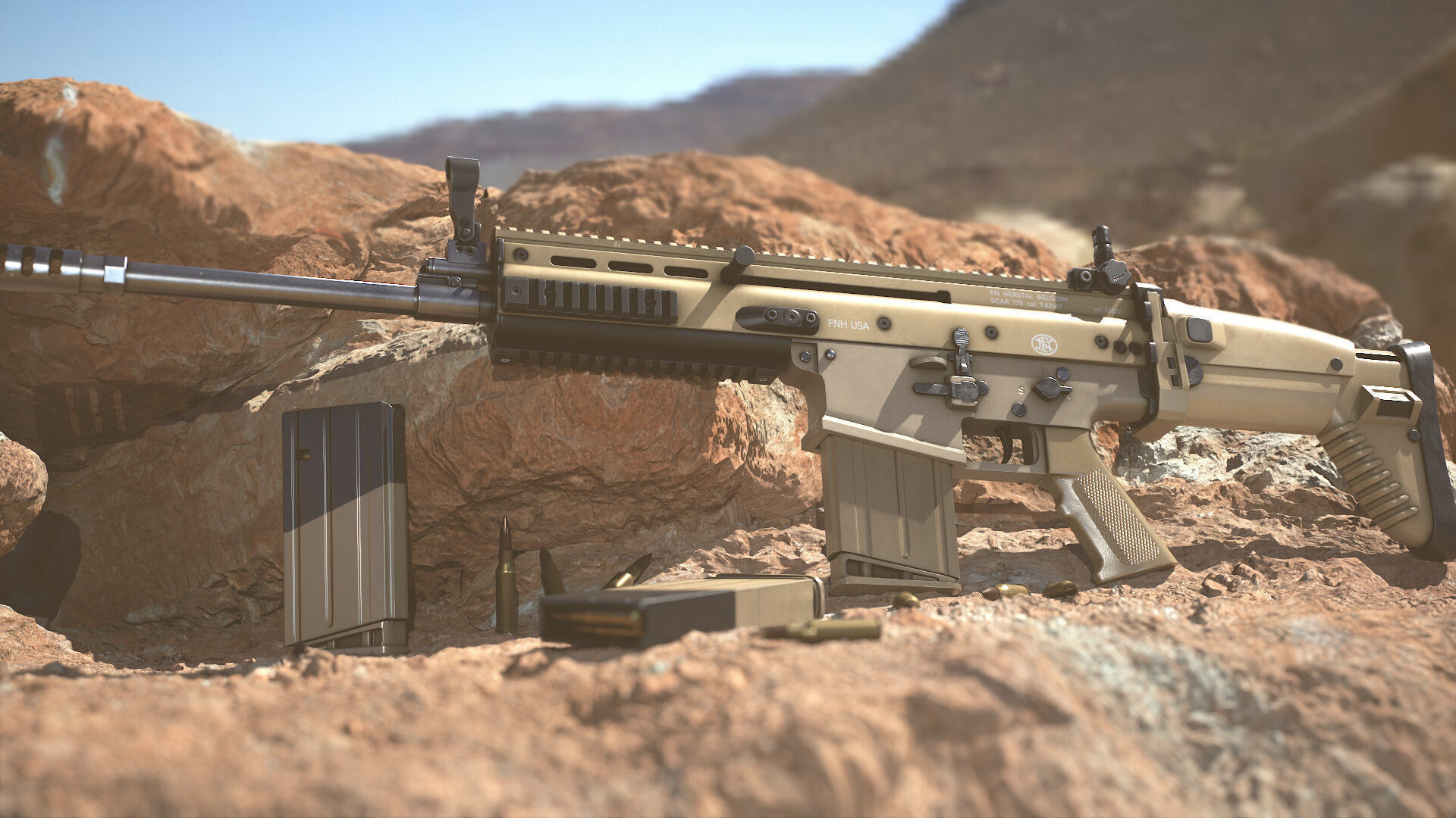 AAA FN Scar Game Ready PBR VR / AR / Low-Poly 3D Model - Blender Market