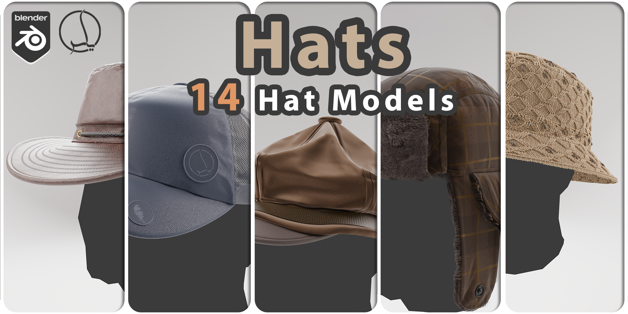 Hats - 14 Hat Models Of All Kinds - Blender Market