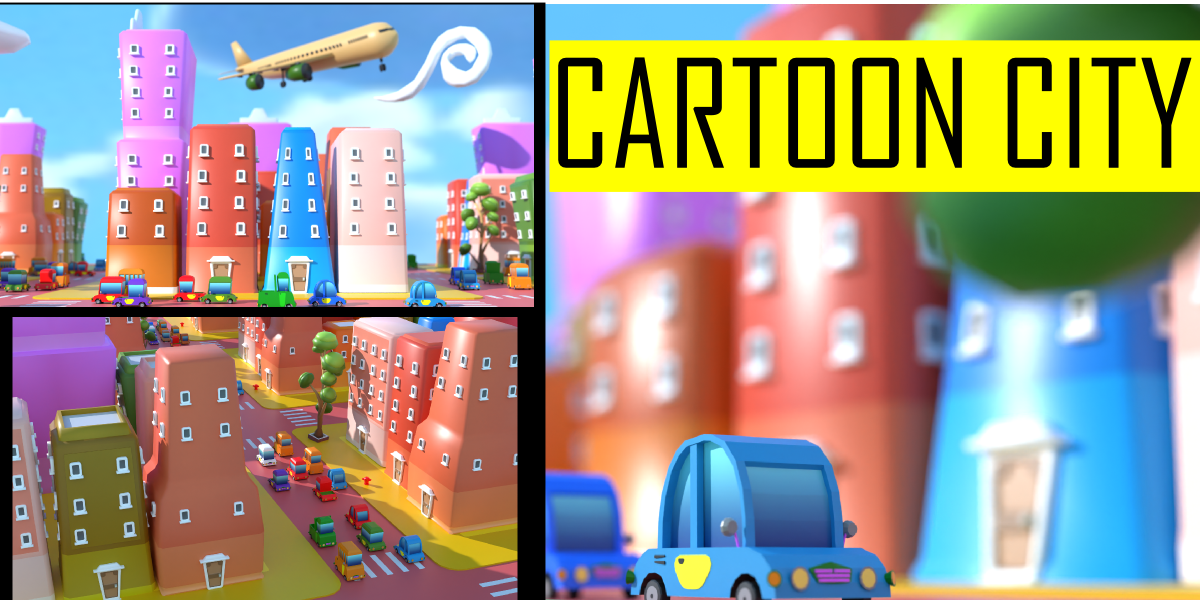 Simple City Cartoon 2 - Blender Market