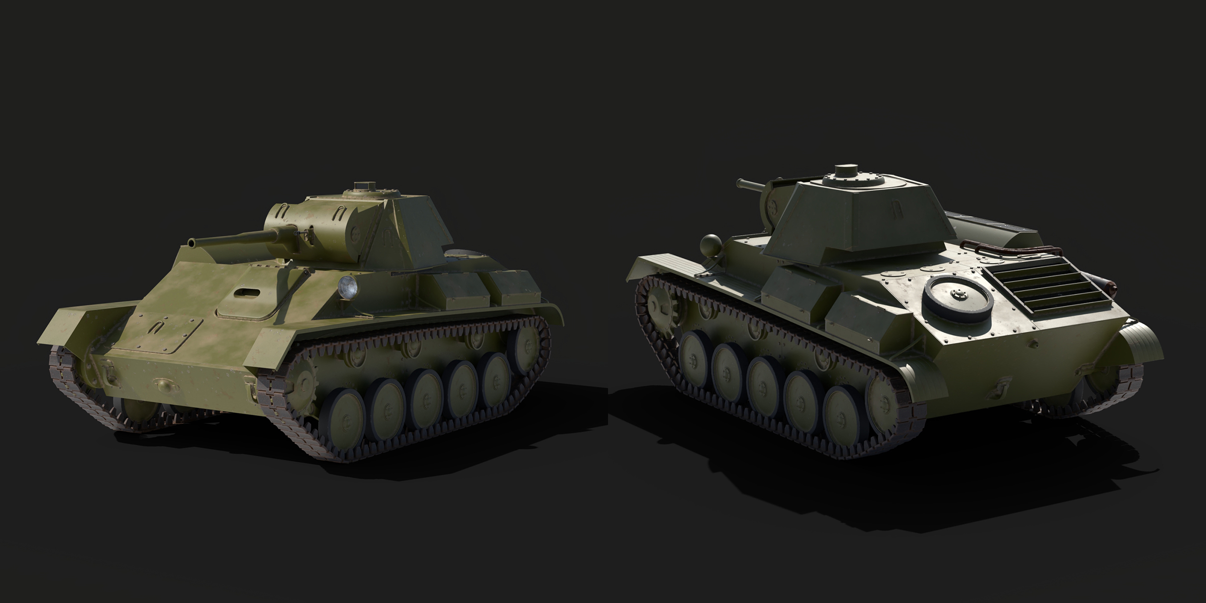 T 70 1942 Russian / Soviet Light Tank WW2 - Blender Market