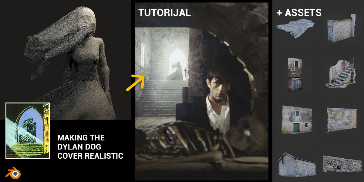 Tutorial - Creating realistic horror scene in Blender + 37 photoscanned stone assets - Blender ...