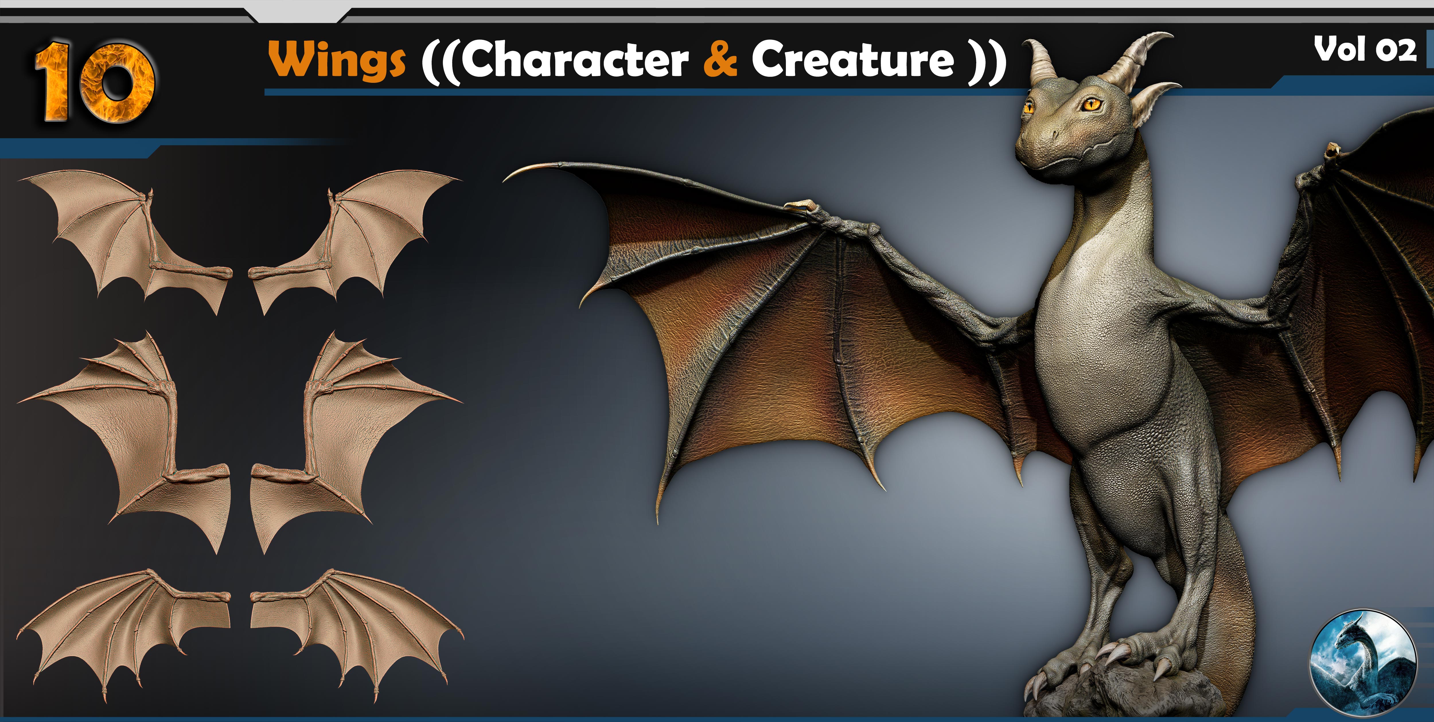 Wings ((Character & Creature )) Vol 02 - Blender Market