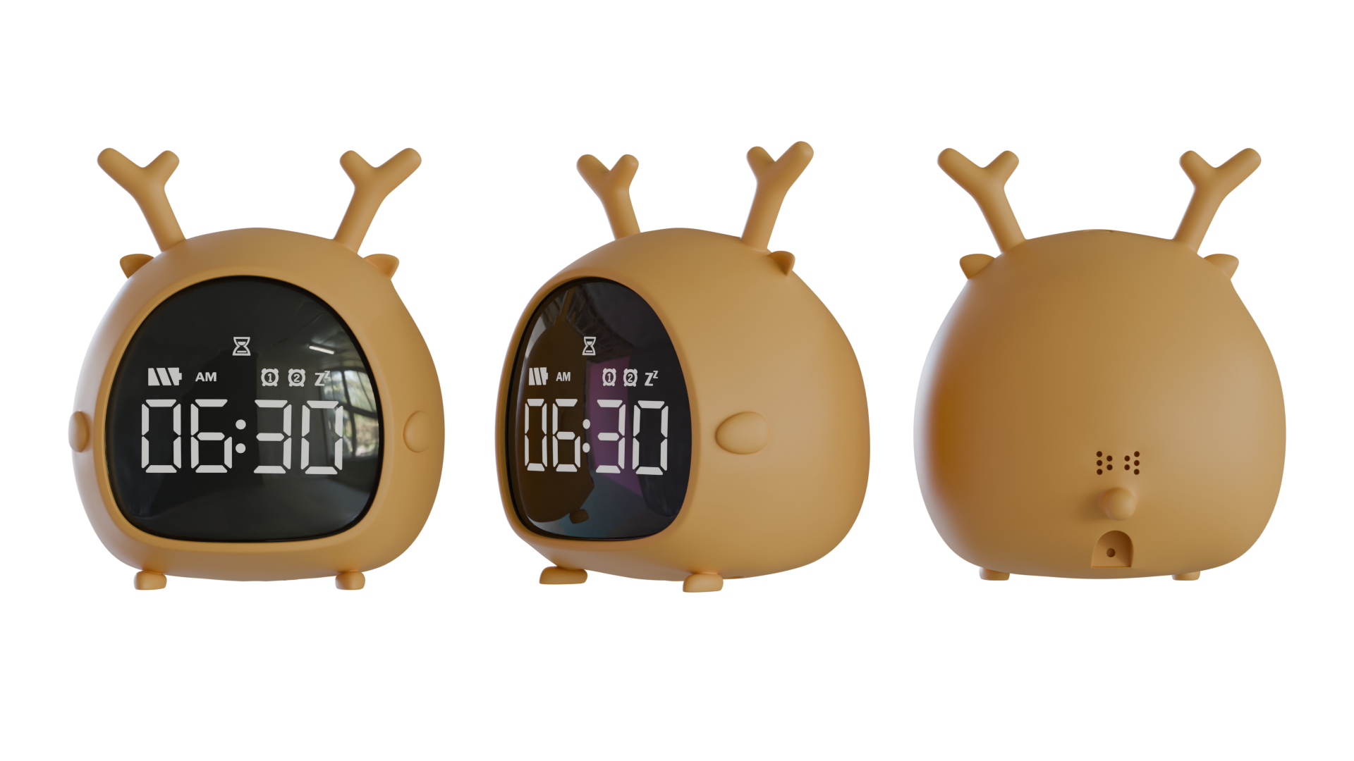 Cute deer digital alarm clock - Blender Market