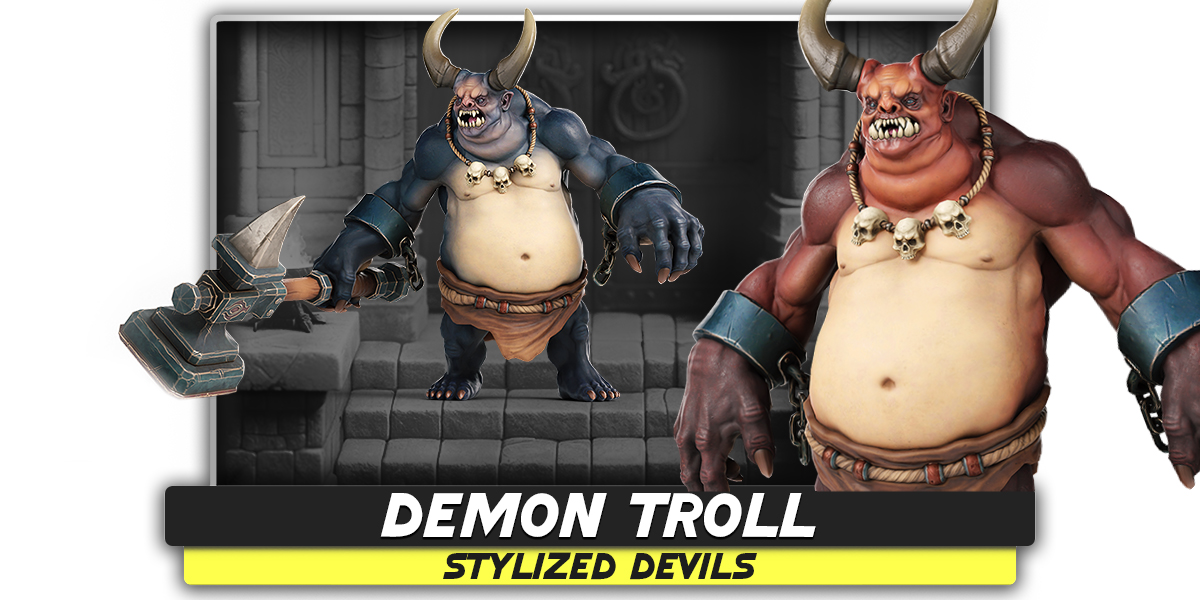 Demon Troll - Stylized Devils Warrior RPG Character Monster - 22 ...