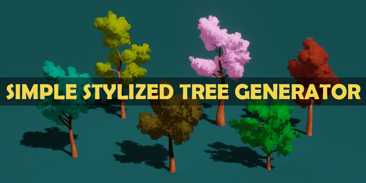 Simple Stylized Tree Generator - Blender Market