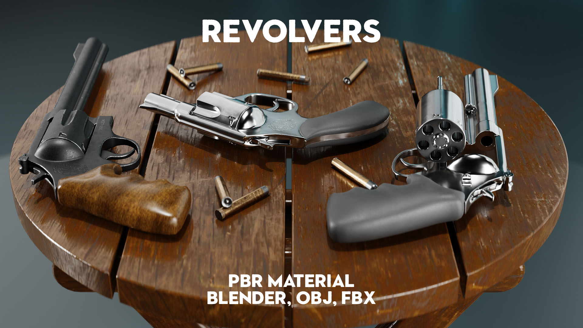 Revolver Guns - Blender Market