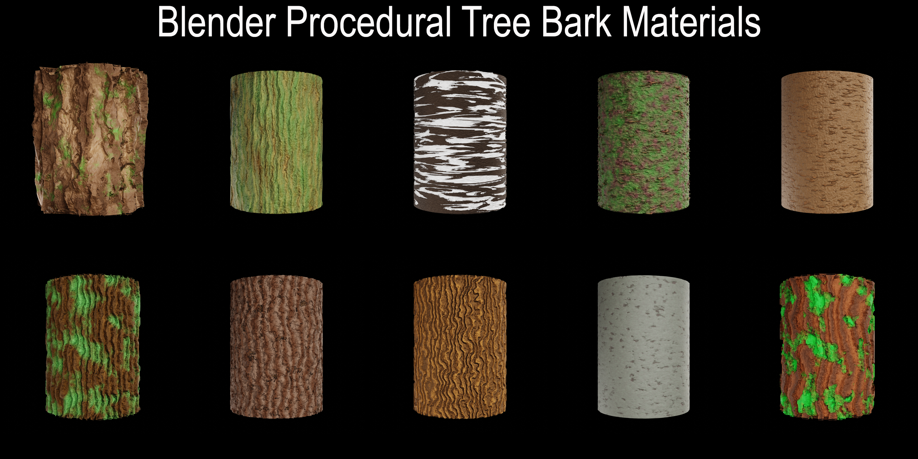 Blender Procedural Tree Bark Materials - Blender Market