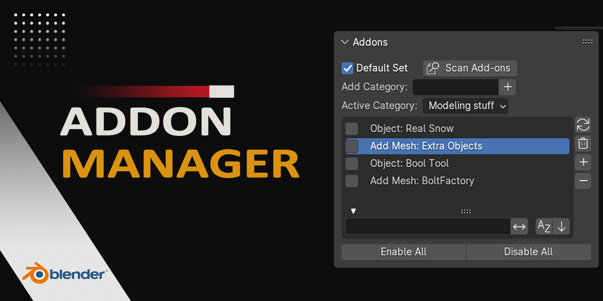 【アドオン紹介】Addon Manager – アドオンを整理して管理しよう！ | CGbox