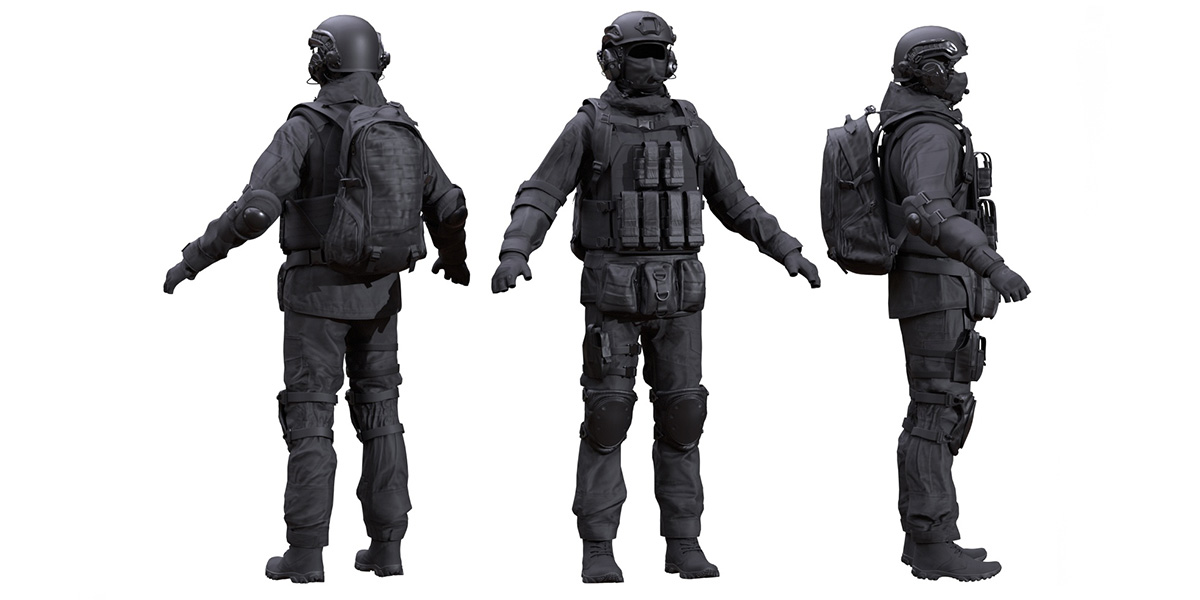 Male Military Outfit 4 - Blender Market
