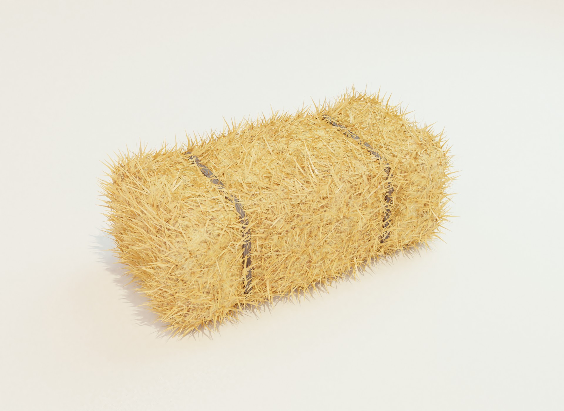 Hay Bale Square 3D Model - Blender Market