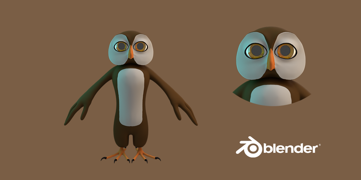 Stylized Owl 3D Model - Blender Market