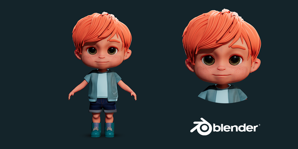 Cartoon Boy Model - Blender Market