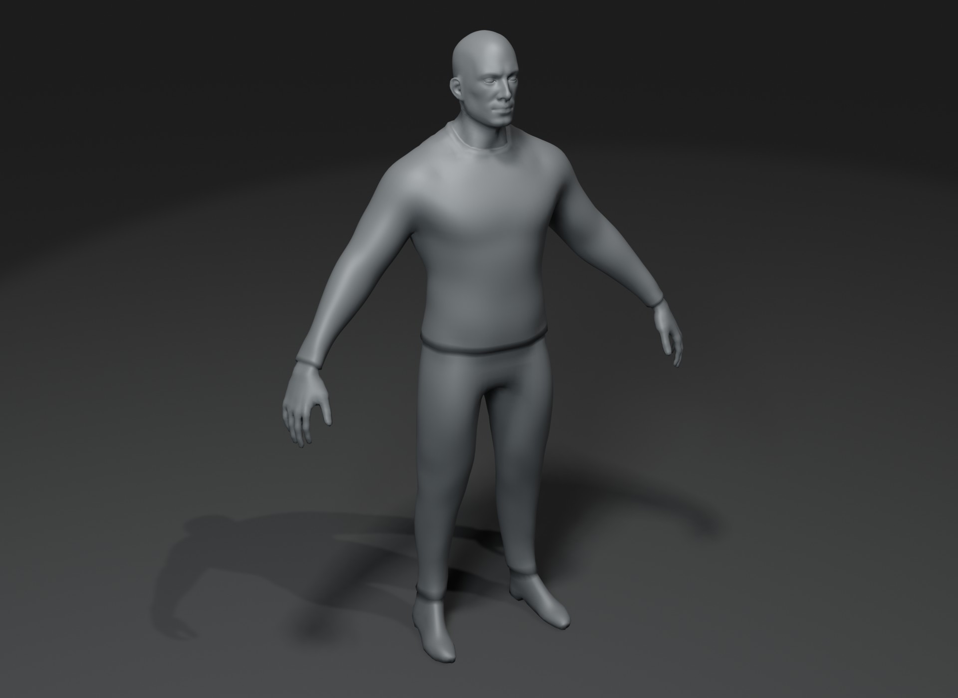 Clothed Male Body Base Mesh 10k Polygons Low-poly 3D Model - Blender Market
