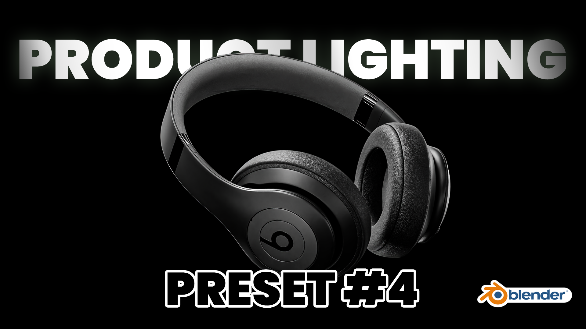 Realistic Beat Headphone Product Scene Template Showcase + Lighting ...