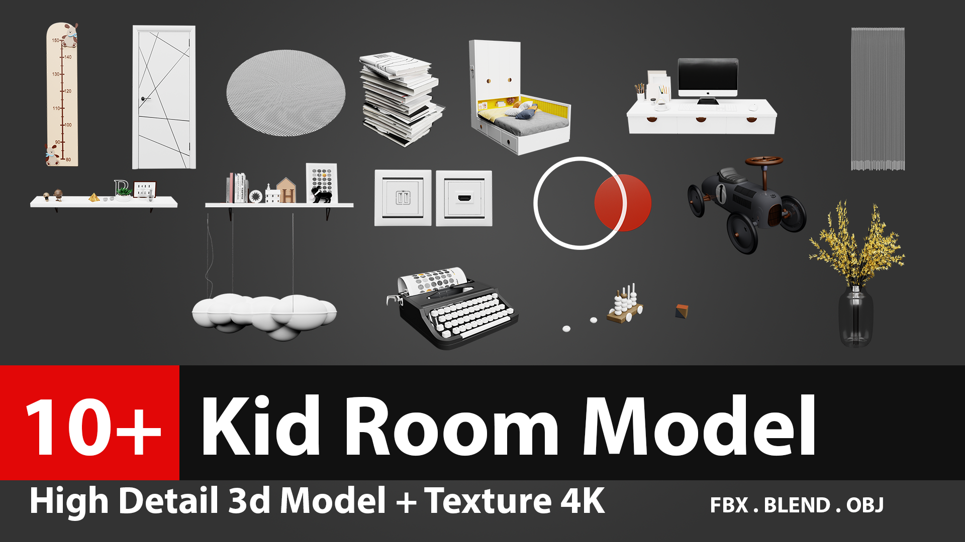 Kid Room Model Vol 1- Asset Libraries - Blender Market