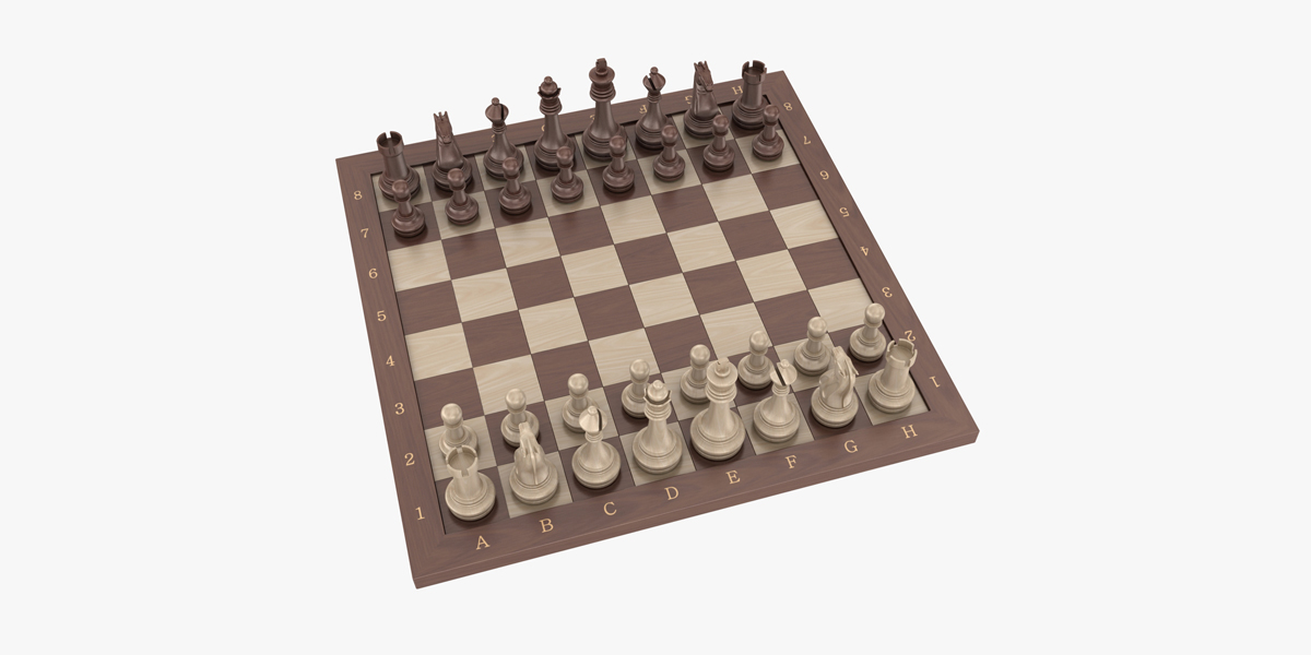 Wooden Chess - Blender Market