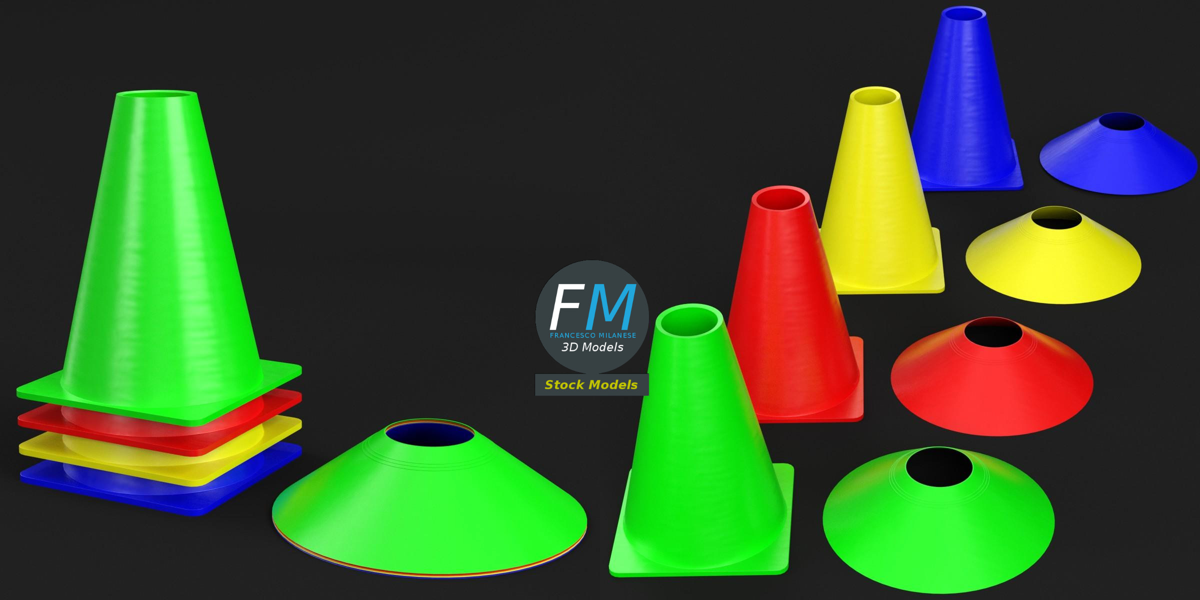 Soccer cones - Blender Market
