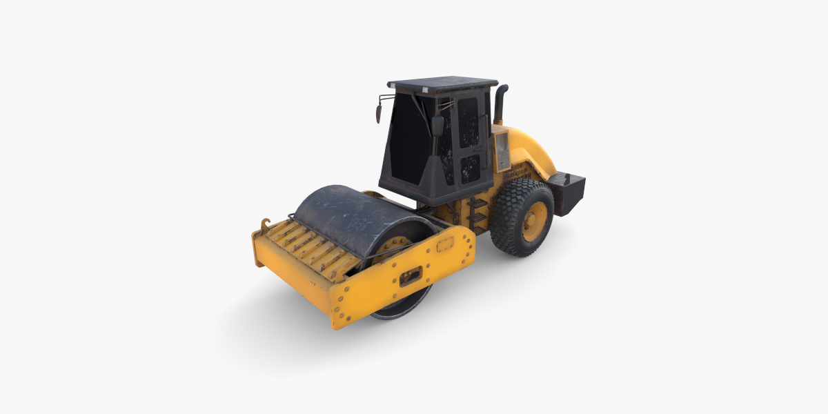 Road roller V3 - Blender Market