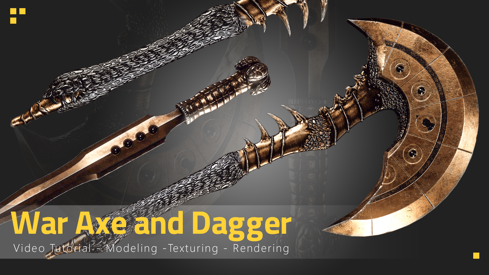 Axe & Dagger - Tutorial Full Process - Blender Market