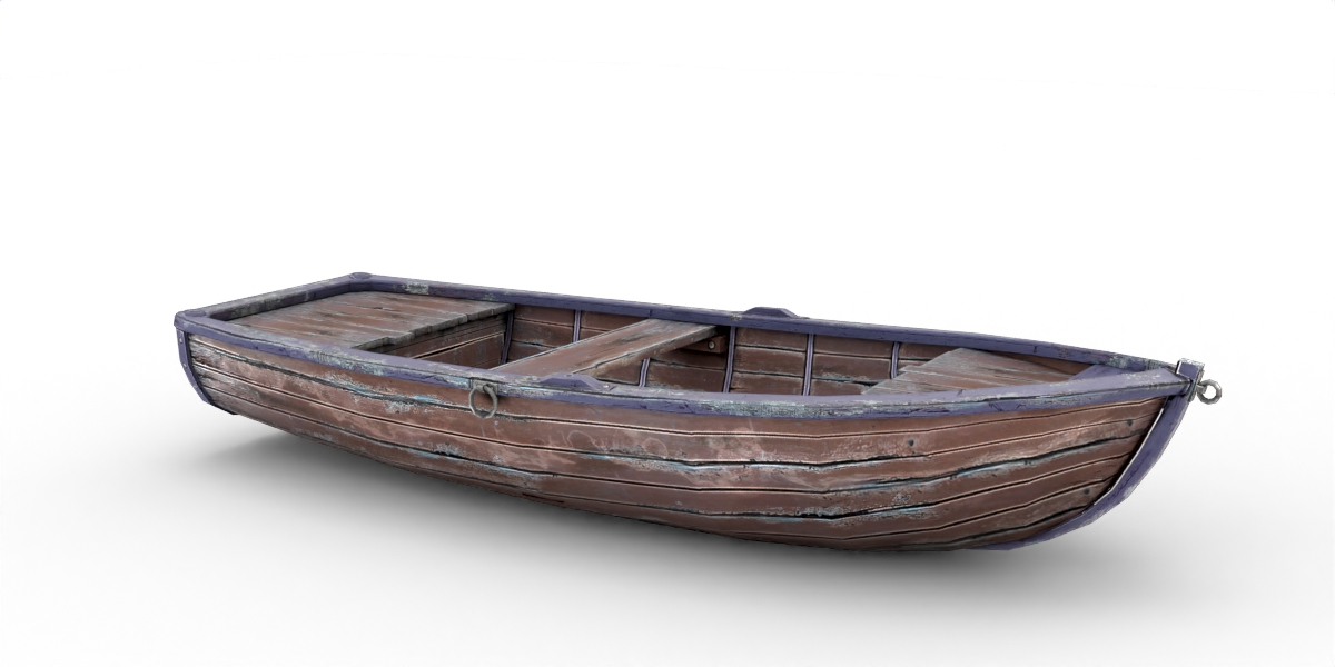 Wooden Boat Low Poly - Blender Market