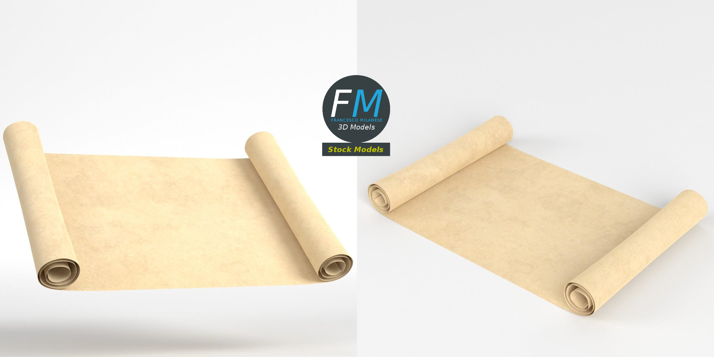 Paper scroll - Blender Market