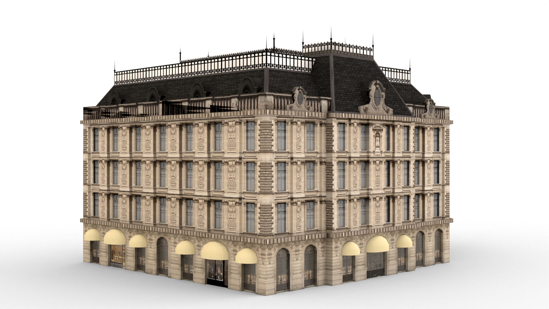 German Building 3D Model - Blender Market
