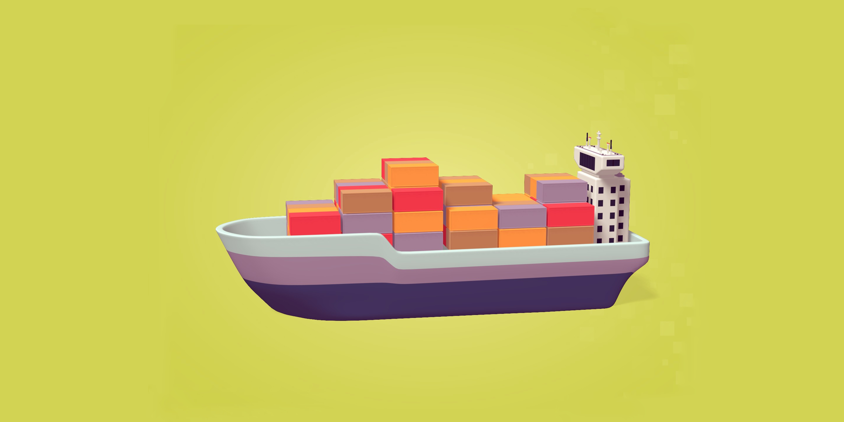 Toon Cargo Ship - Blender Market