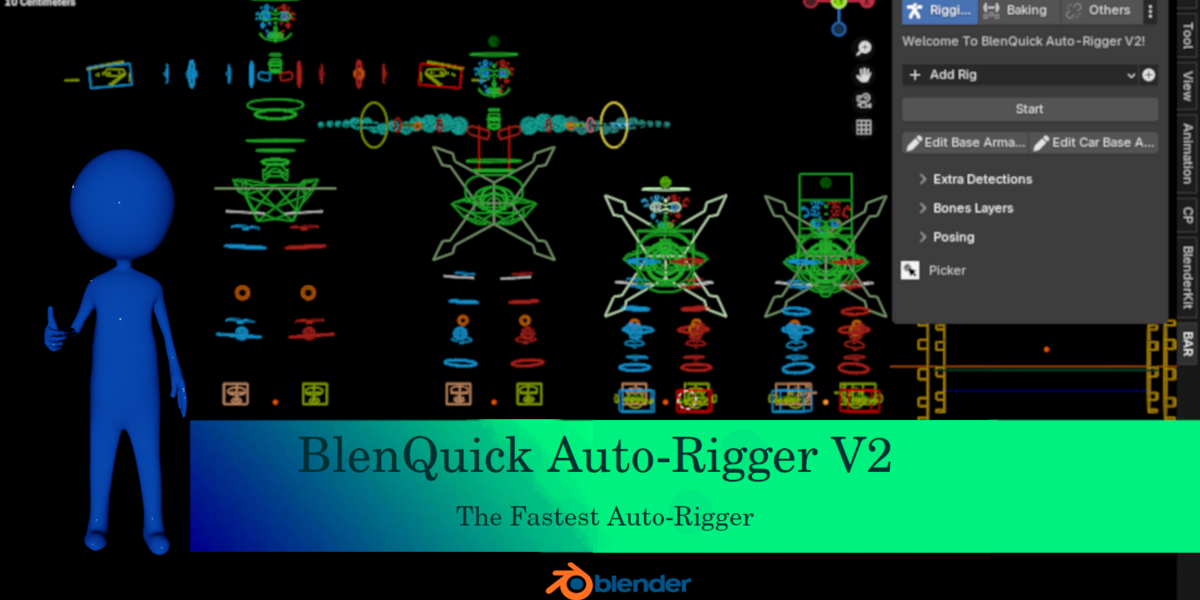 BlenQuick Auto-Rigger V2 - Blender Market