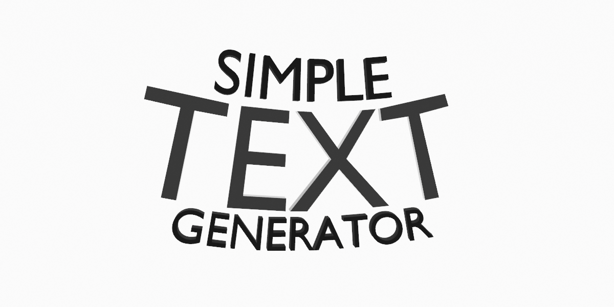 Simple Text Generator - Blender Market
