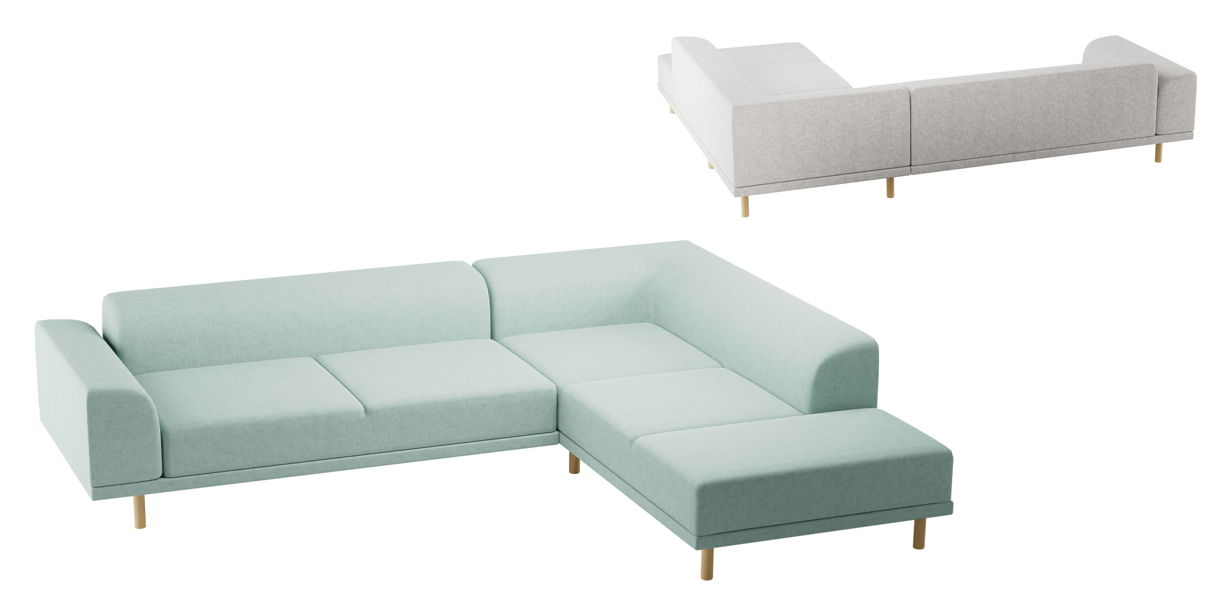 Contemporary Modular Sofa Set 3D Model - Blender Market