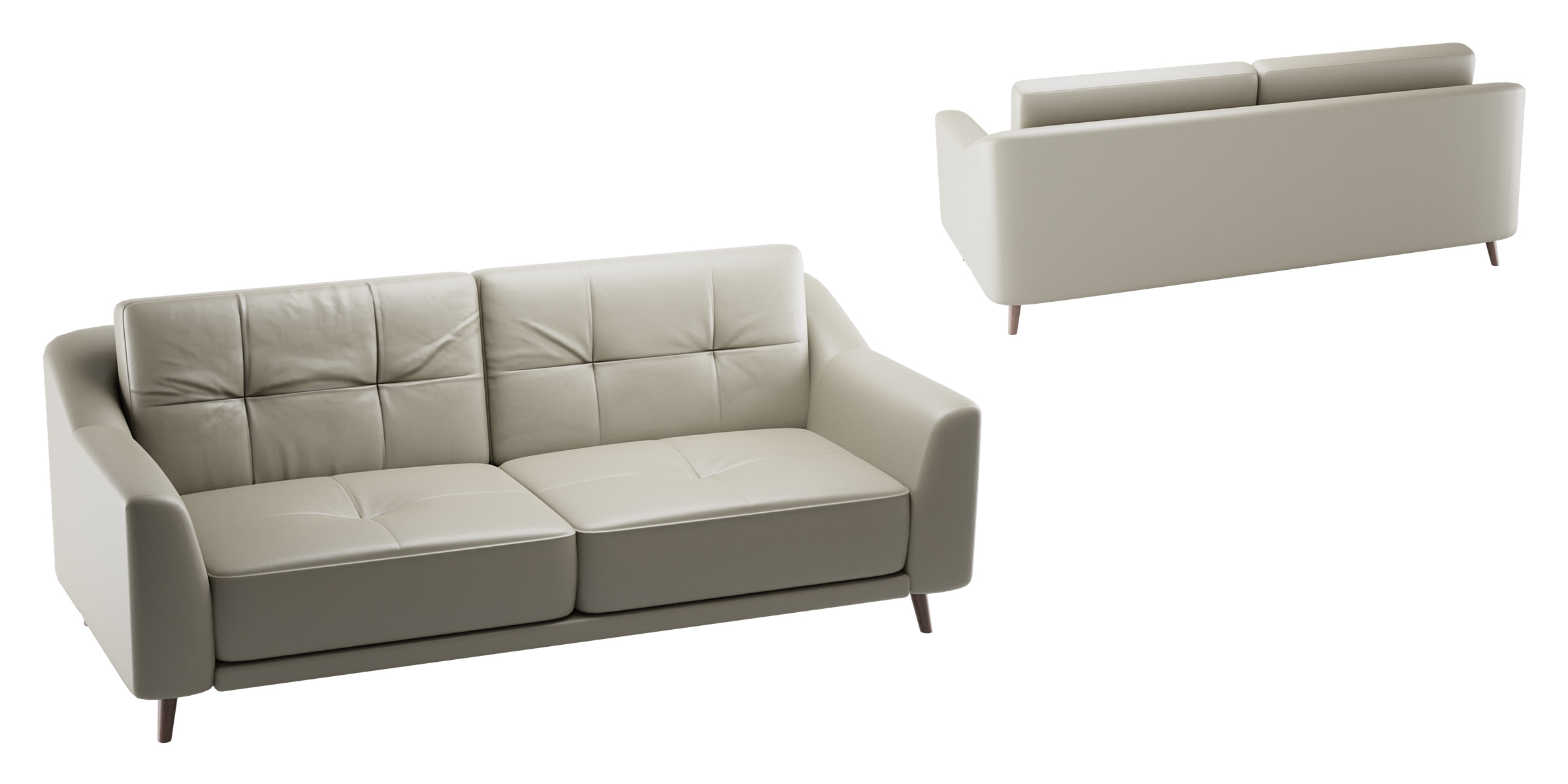 Luxurious Leather Sofa 3D Model - Blender Market
