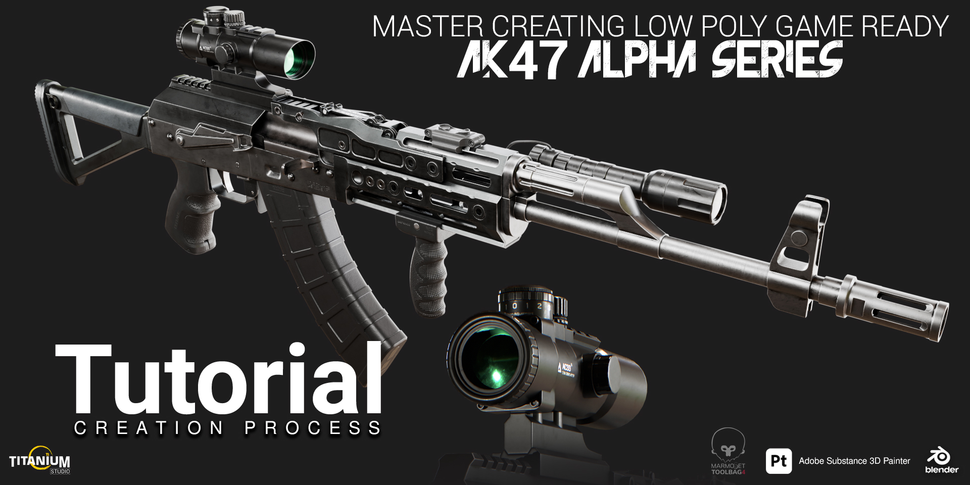 Modeling Low Poly AK 47 Alpha in Blender and Substance 3D Painter ...