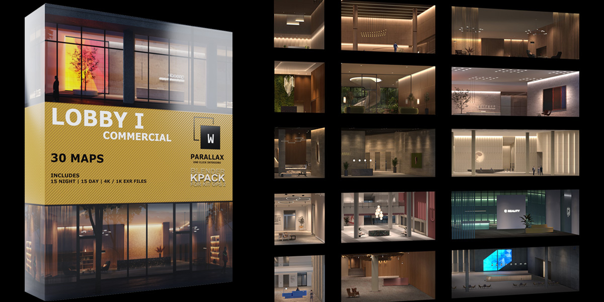 【アドオン紹介】Lobby 1 – 簡単に奥行きのある部屋をシーンに追加！ | CGbox