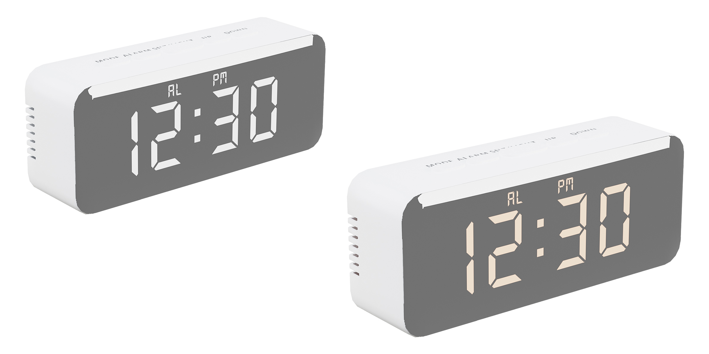 Digital White Alarm Clock - Blender Market