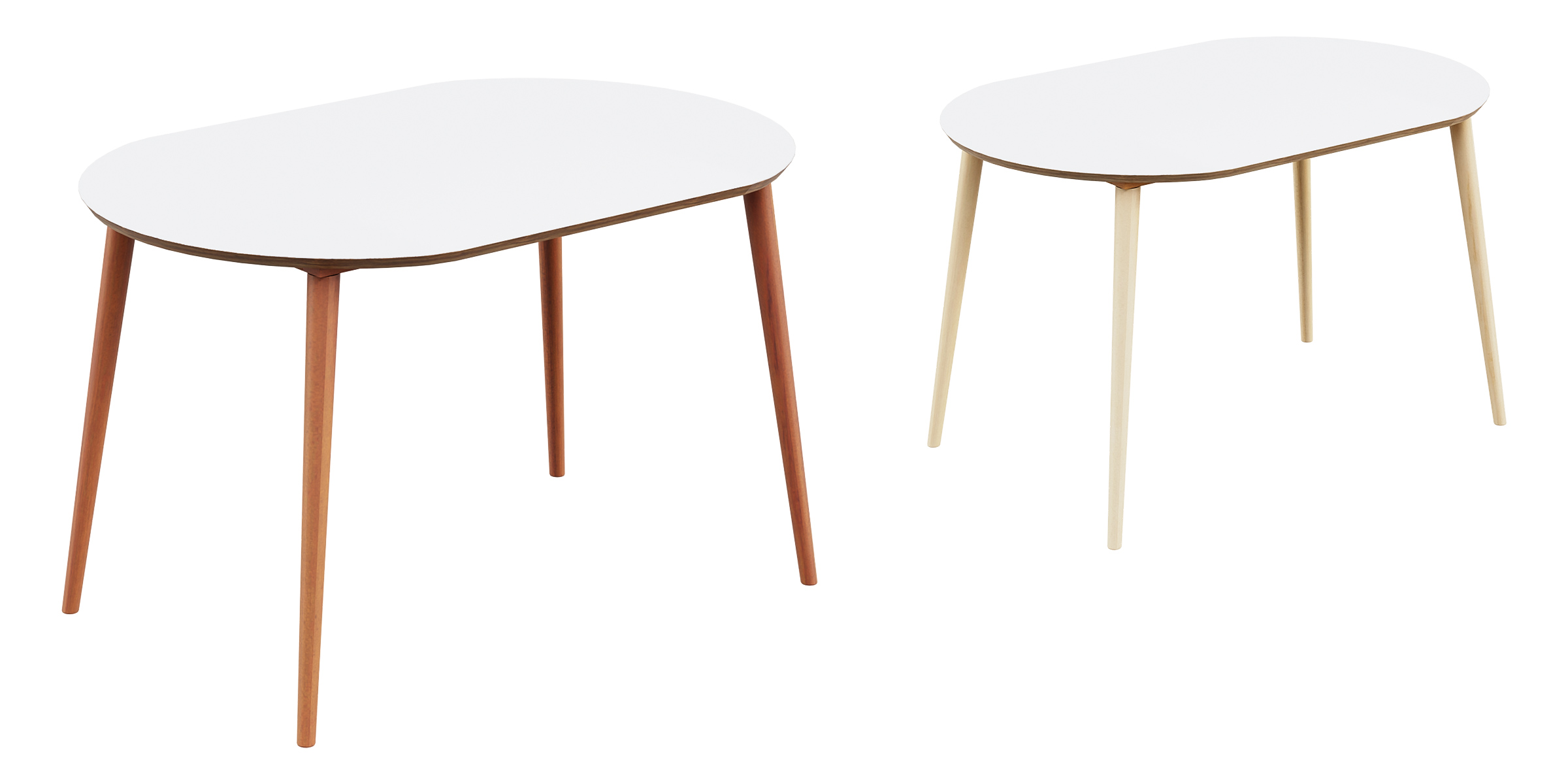 Contemporary White Oval Table - Blender Market