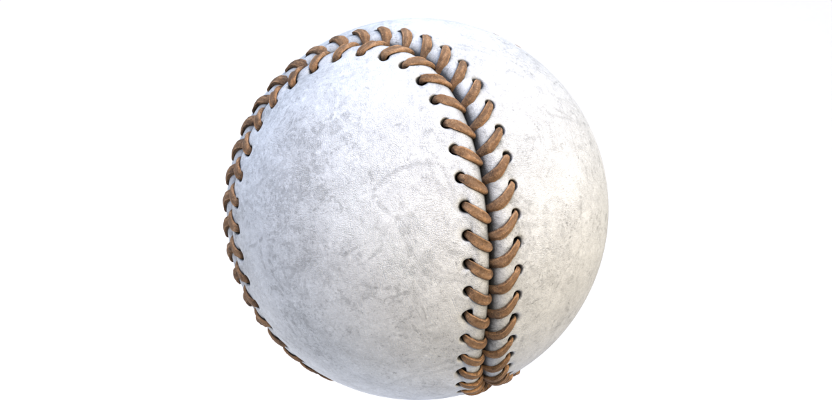 Leather baseball for game - Blender Market