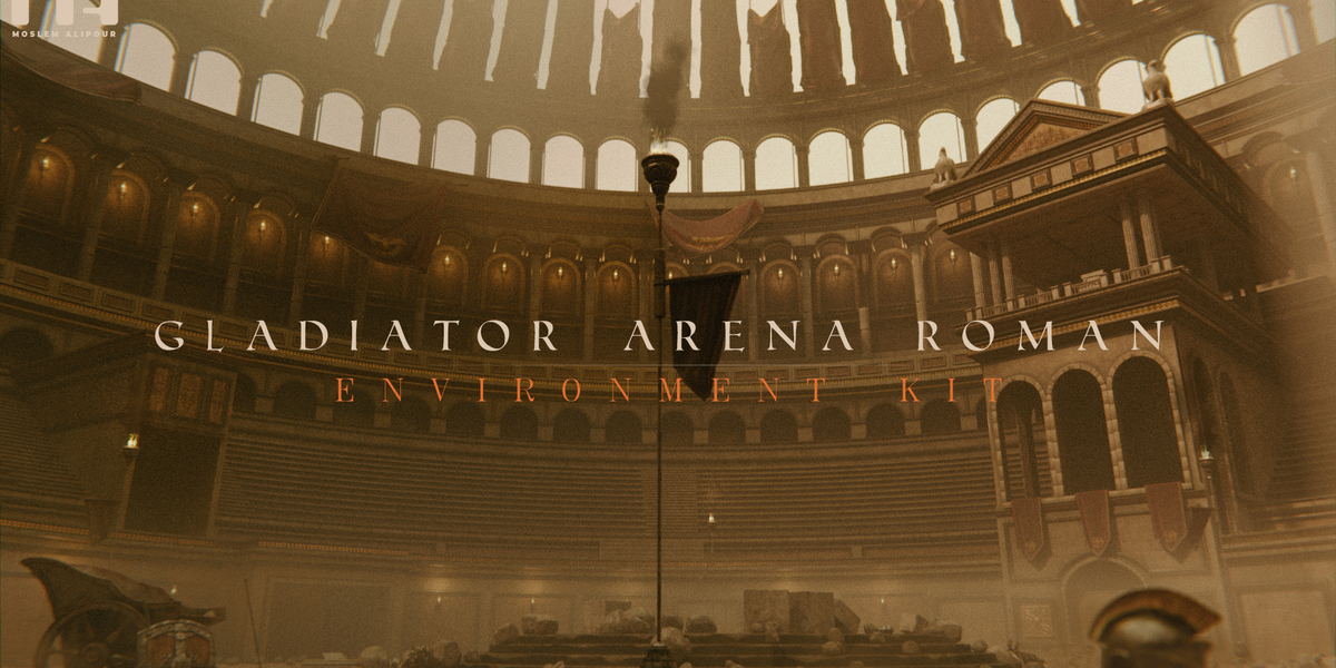 Gladiator Arena Roman_Environment Kit - Blender Market