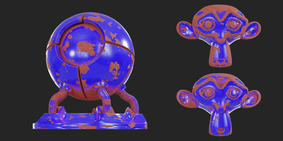 Procedural customizible rust material - Blender Market