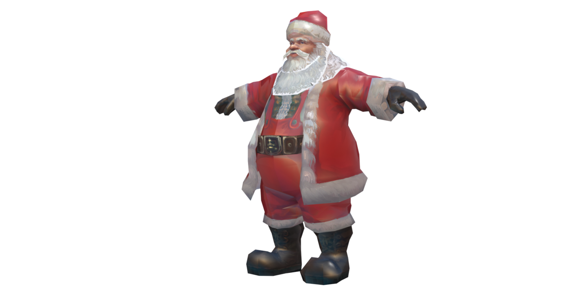 Low Poly Santa Claus 3D Model - Blender Market