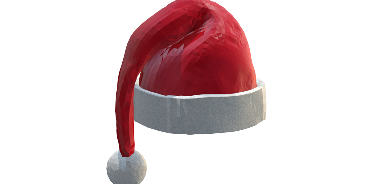 Low Poly Red Santa Claus Hat 3D Model - Blender Market