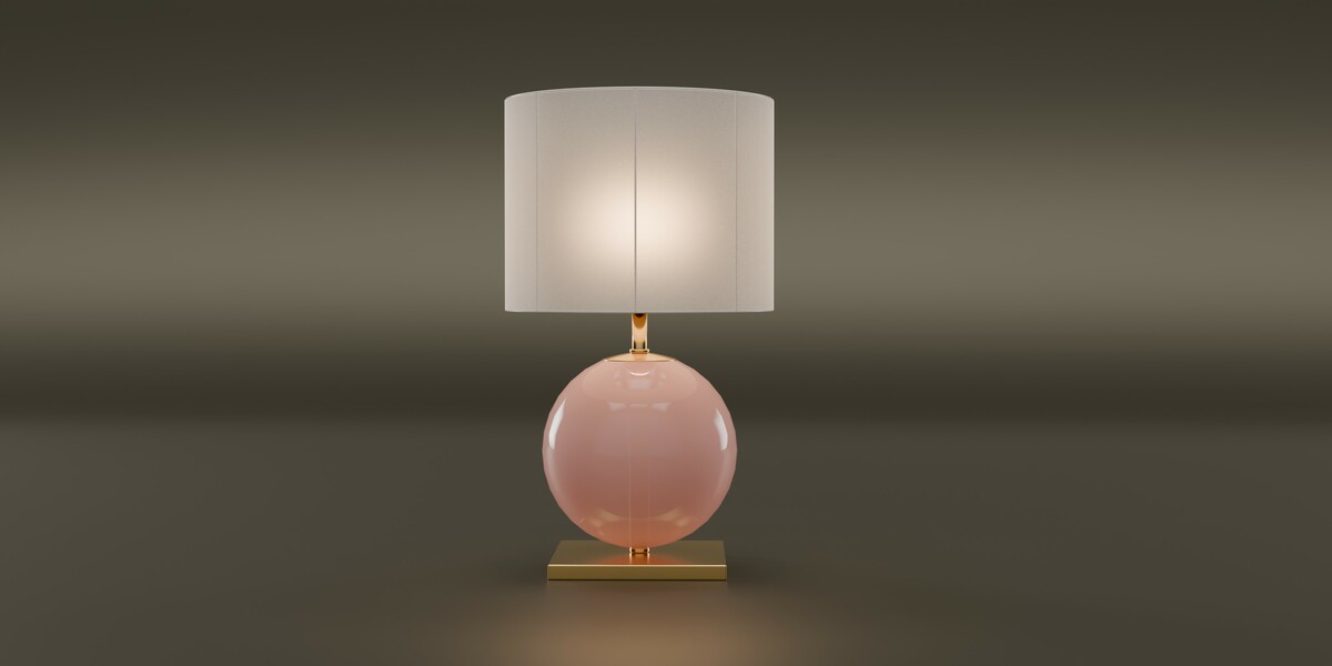 Luxury Blush and Gold Table Lamp - Blender Market